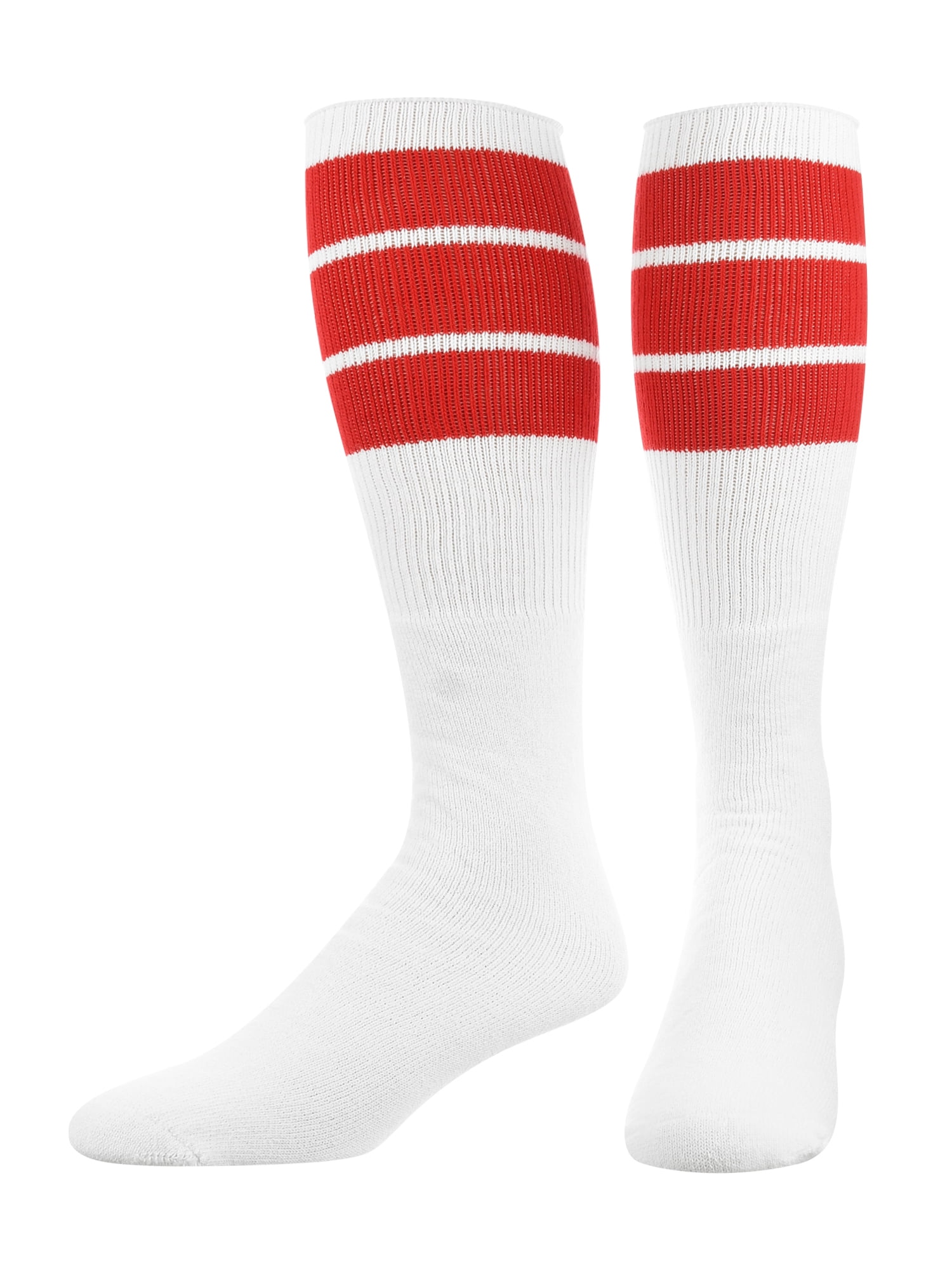 TCK Retro 3 Stripe Tube Socks (Red, Medium) - Walmart.com