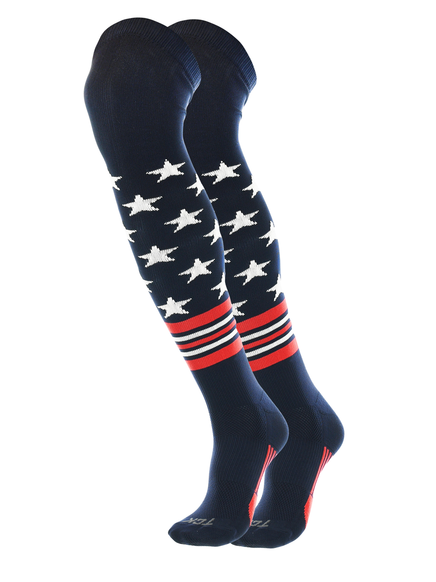 TCK USA Freedom Over the Knee Baseball Socks - Navy White Scarlet ...
