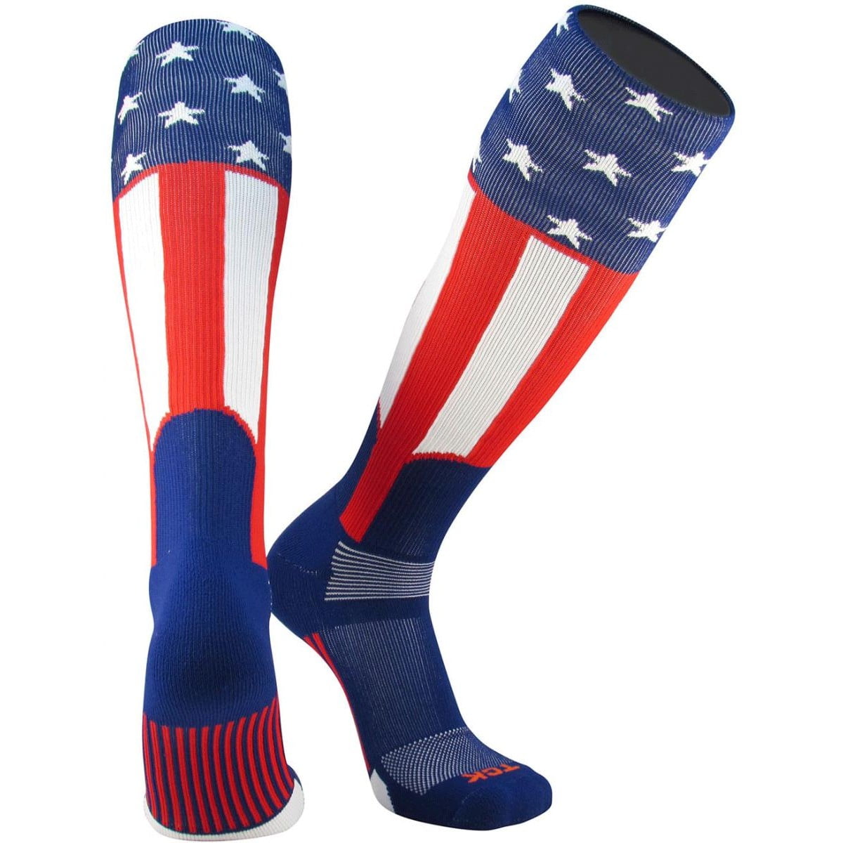 TCK Uncle Sam Knee High Stirrup Sock - Red White Blue - Walmart.com