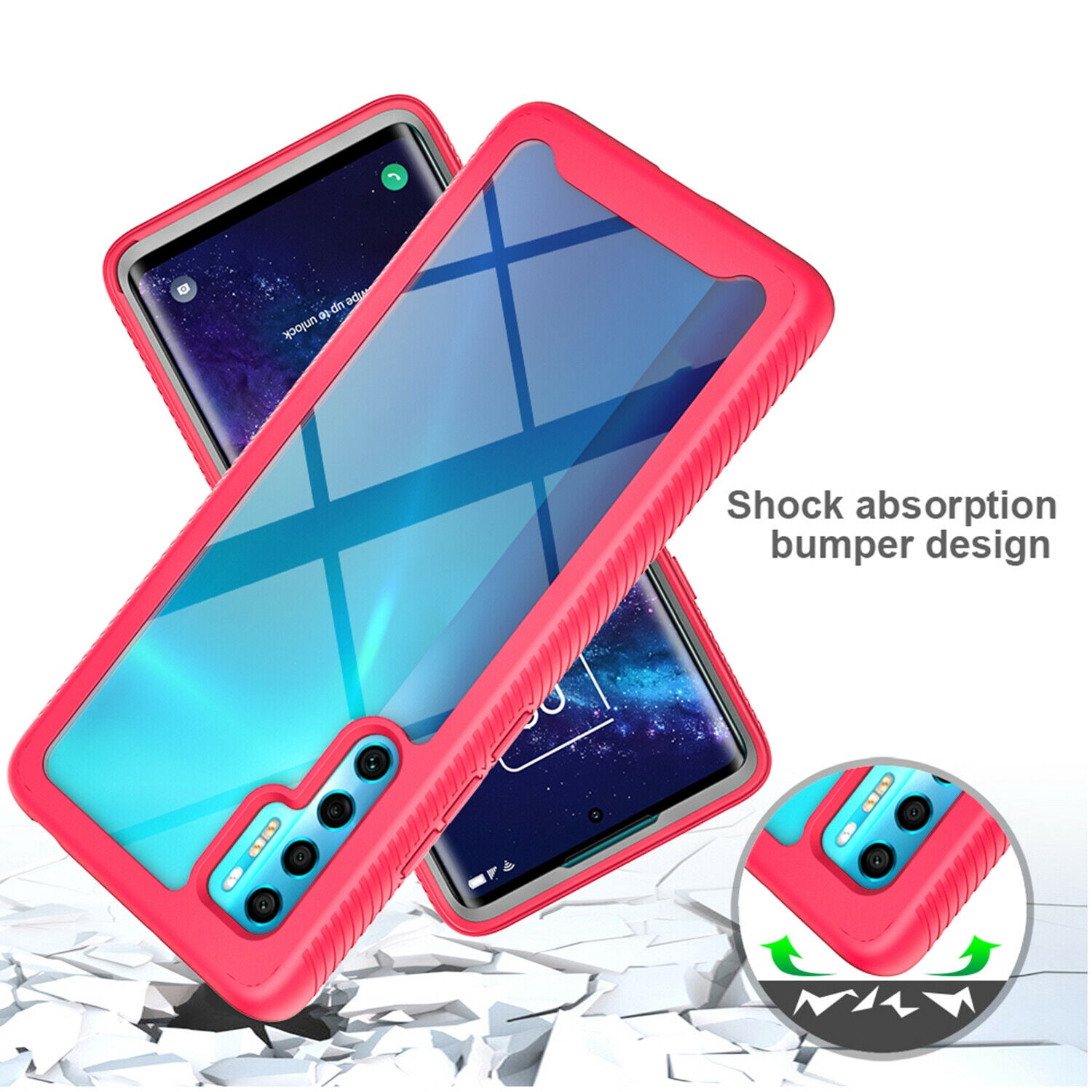 TCL 20 Pro 5G Case, [Not Fit TCL 20S/20L], 6 Feet Drop Test Proof Clear ...