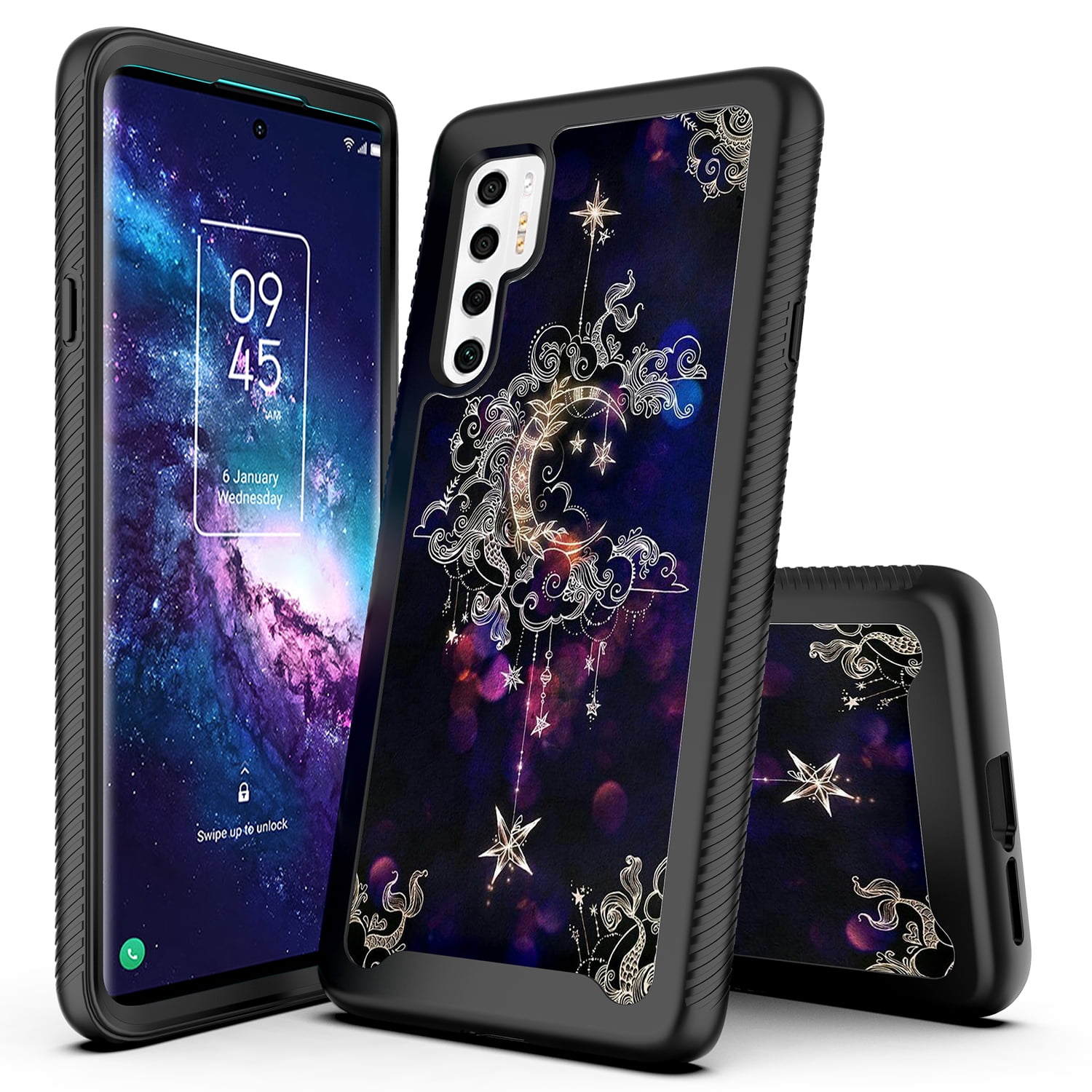 TCL 20 Pro 5G Case, Rosebono Hybrid Graphic Design Pattern Hard Back ...
