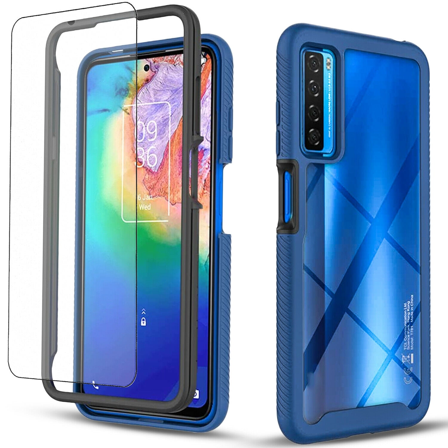 TCL 20S Case, [Not Fit TCL 20L/20 Pro] With [Tempered Glass Screen ...