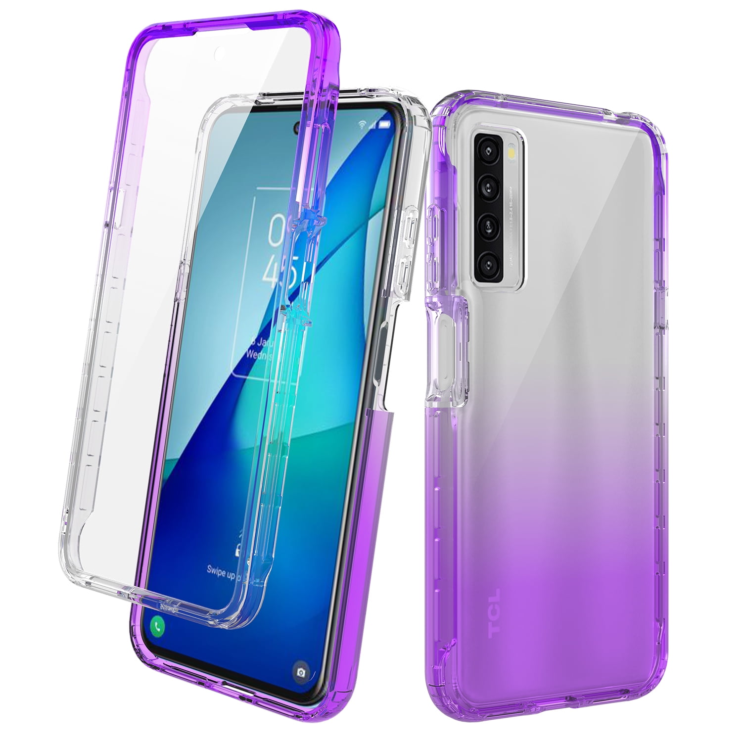 TCL 20S Case With Built-in Screen Protector, Rosebono Hybrid Gradient ...