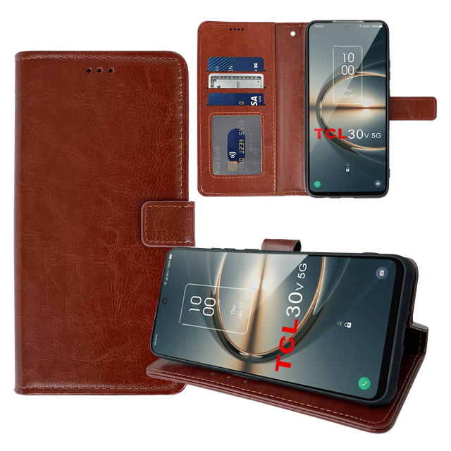 TCL 30 V 5G Case, CBUS Wallet Flip Case with Card Holders Folio for TCL 30v 5G Case Cover ...