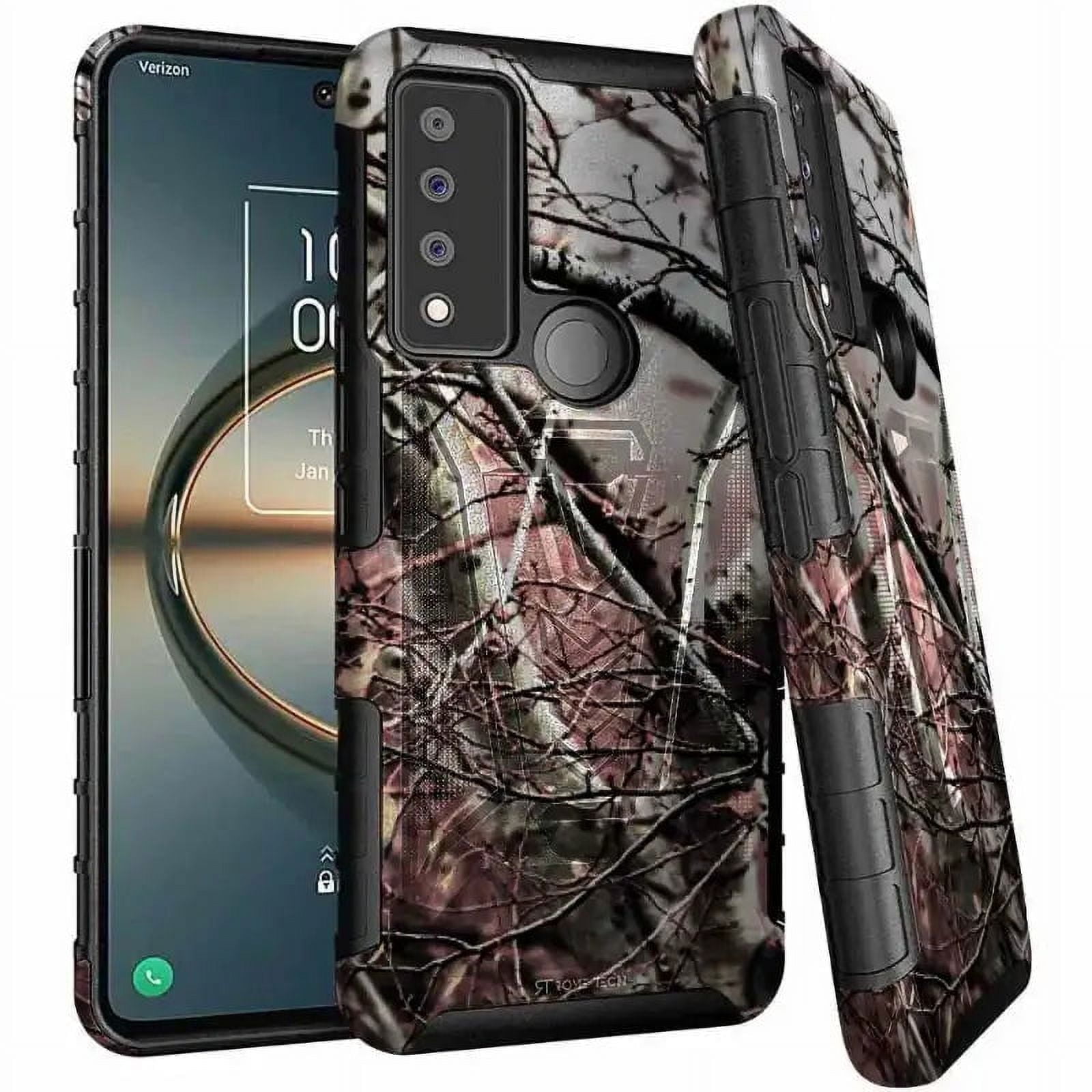 TCL 30 V 5G Dual-Layer Holster Case with Kickstand - Walmart.com
