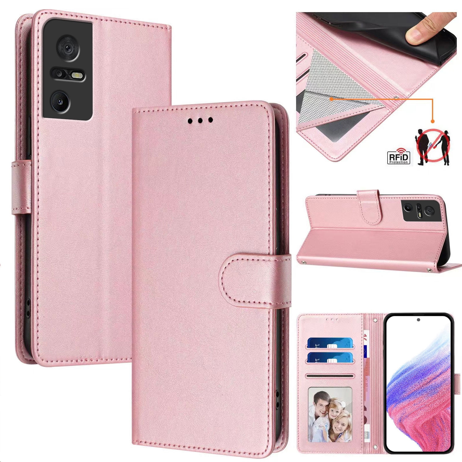 TCL 40 SE Case ,RFID Blocking Flip PU Leather Wallet Card Holder Case ...