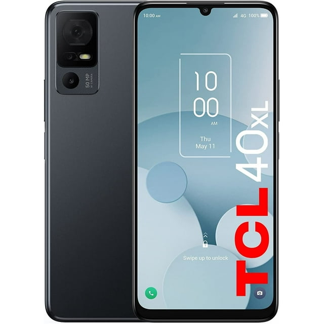 TCL 40XL Unlocked Phone, 4GB+128GB, 50MP Camera, 5000 mAh, Android 13, Dark Gray - Walmart.com