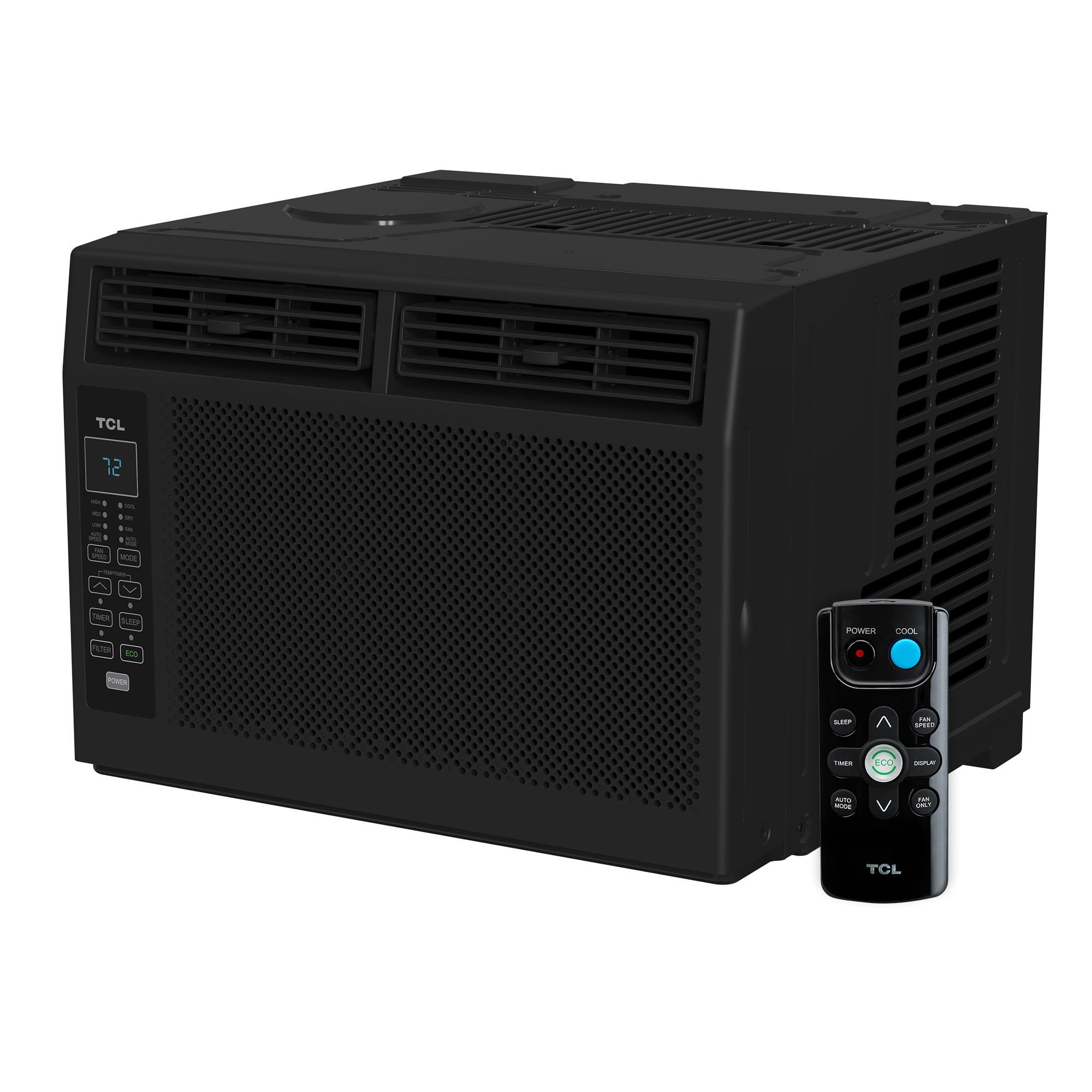 TCL 5,000 BTU Window AC, 150 sq. ft. Cooling, LED Display, Remote Included, Black, W5W3M-B ...