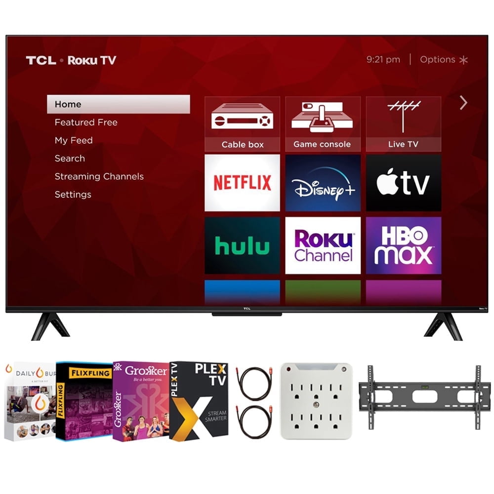 TCL 50S455 50 inch Class 4-Series 4K UHD HDR Smart Roku TV Bundle with ...