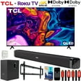 TCL 55" Class 4K UHD QLED Dolby Vision HDR Smart Roku TV Bundle with ...