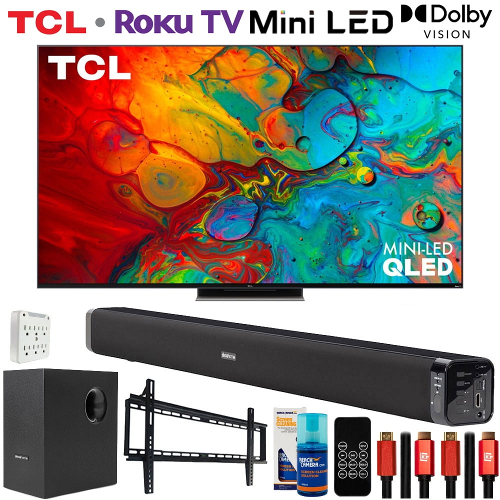 TCL 65" Class 4K Mini-LED UHD QLED Dolby Vision HDR Smart Roku TV ...