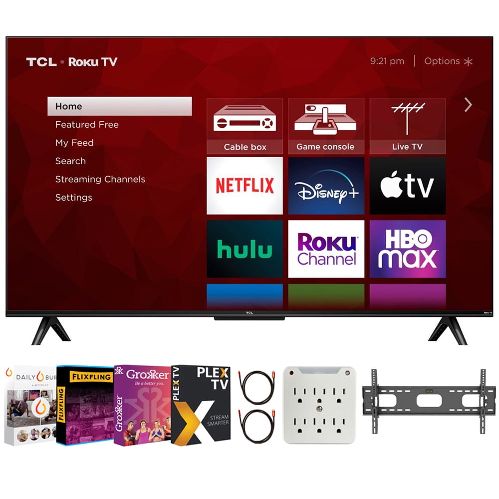 TCL 65S455 65 inch Class 4-Series 4K UHD HDR Smart Roku TV Bundle with ...