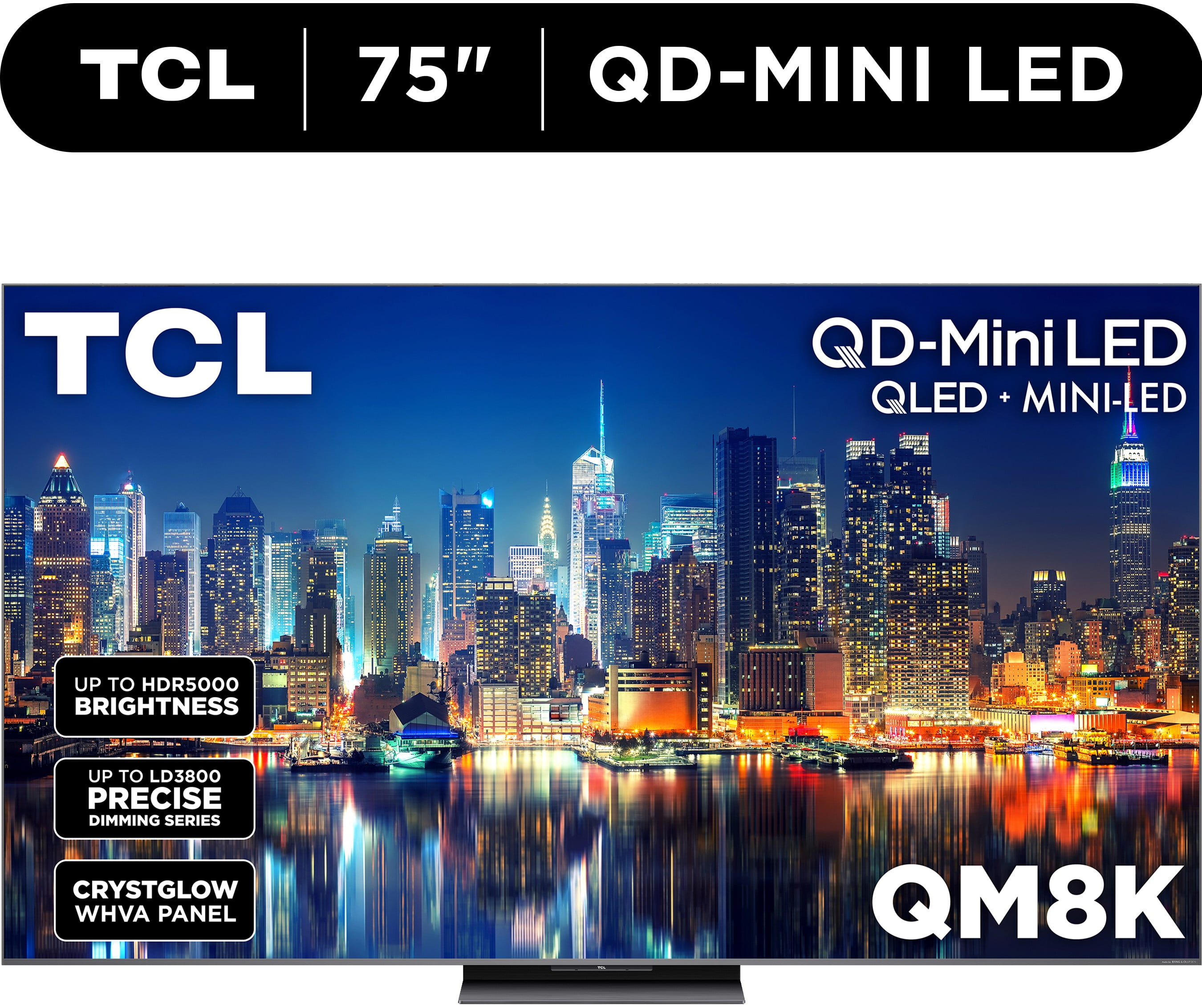 TCL 75" QM8K Series QD-Mini LED QLED 4K UHD Smart TV with Google TV (NEW 2025) 75QM8K - Walmart.com