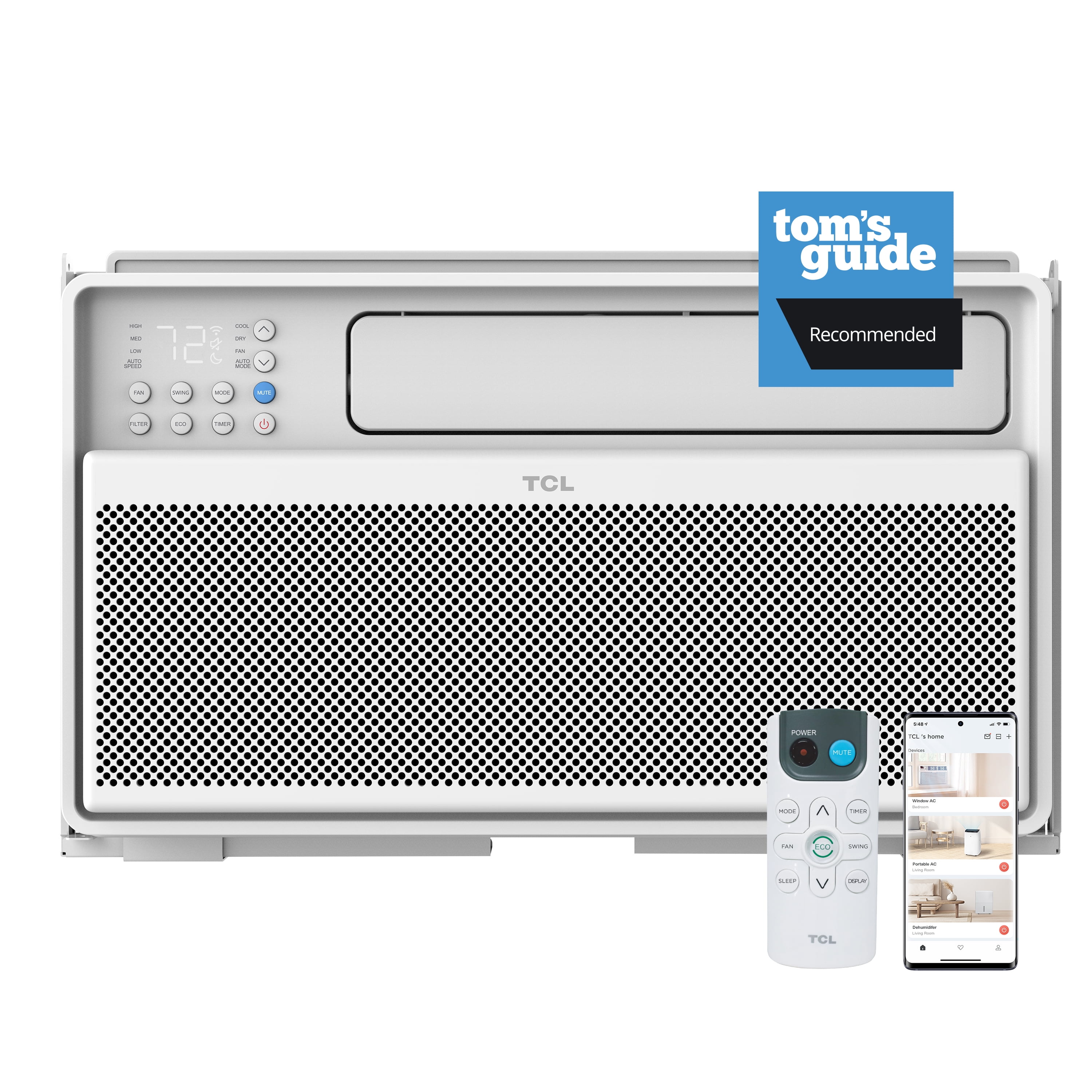 TCL 8,000 BTU Q-Series Smart Inverter Window AC, Ultra-Quiet 40dB, 38% ...