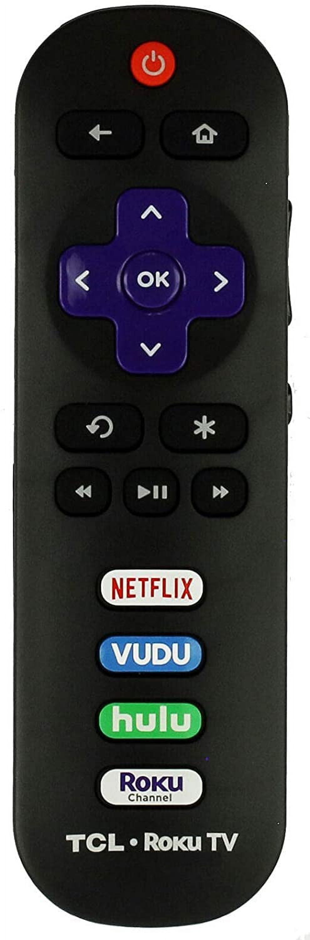 TCL Roku RC280 Smart TV Replacement Remote with Netflix/Sling/Hulu/Vudu ...