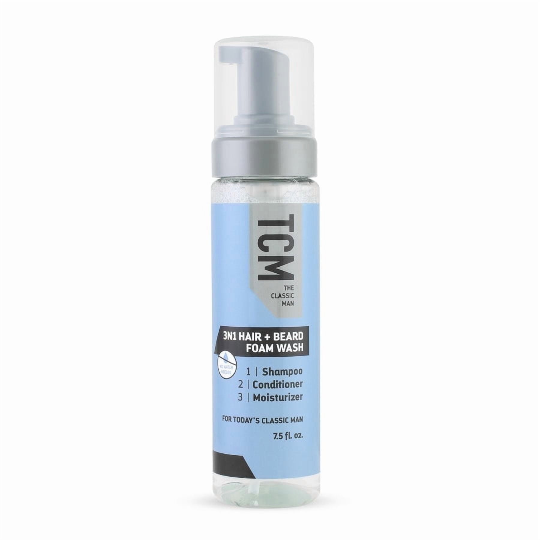 TCM, 3N1 Hair & Beard Foam Wash, 7.5 oz, Hydrates & Softens - Walmart.com