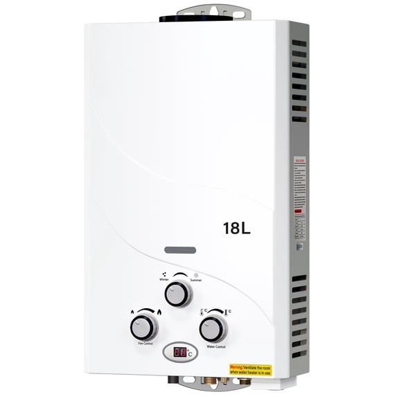TCMT 18L LPG Propane Gas Tankless Water Heater, 4.8 GPM Instant Hot ...