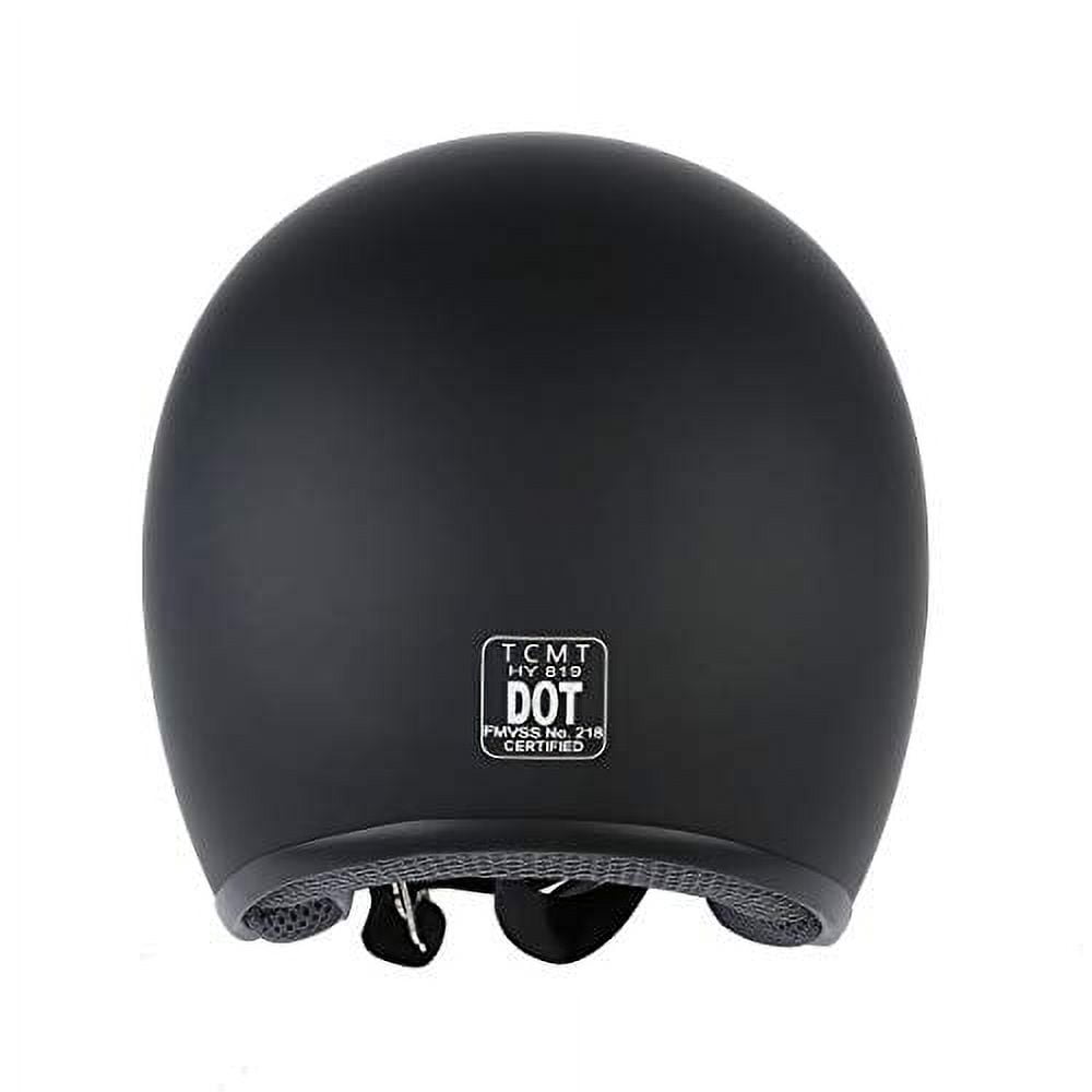 TCMT Adult Motorcycle 3/4 Open Face Helmet with Visor Cafe Racer ...