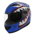 TCMT DOT Approved Full Face Youth Helmet, Flip Up Visor, Blue, Size L ...