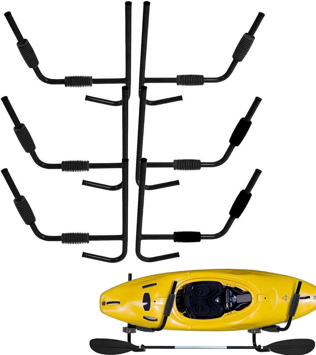 TCMT Heavy Duty Steel Kayak Ladder Wall Mount Folding Storage Rack Fit ...