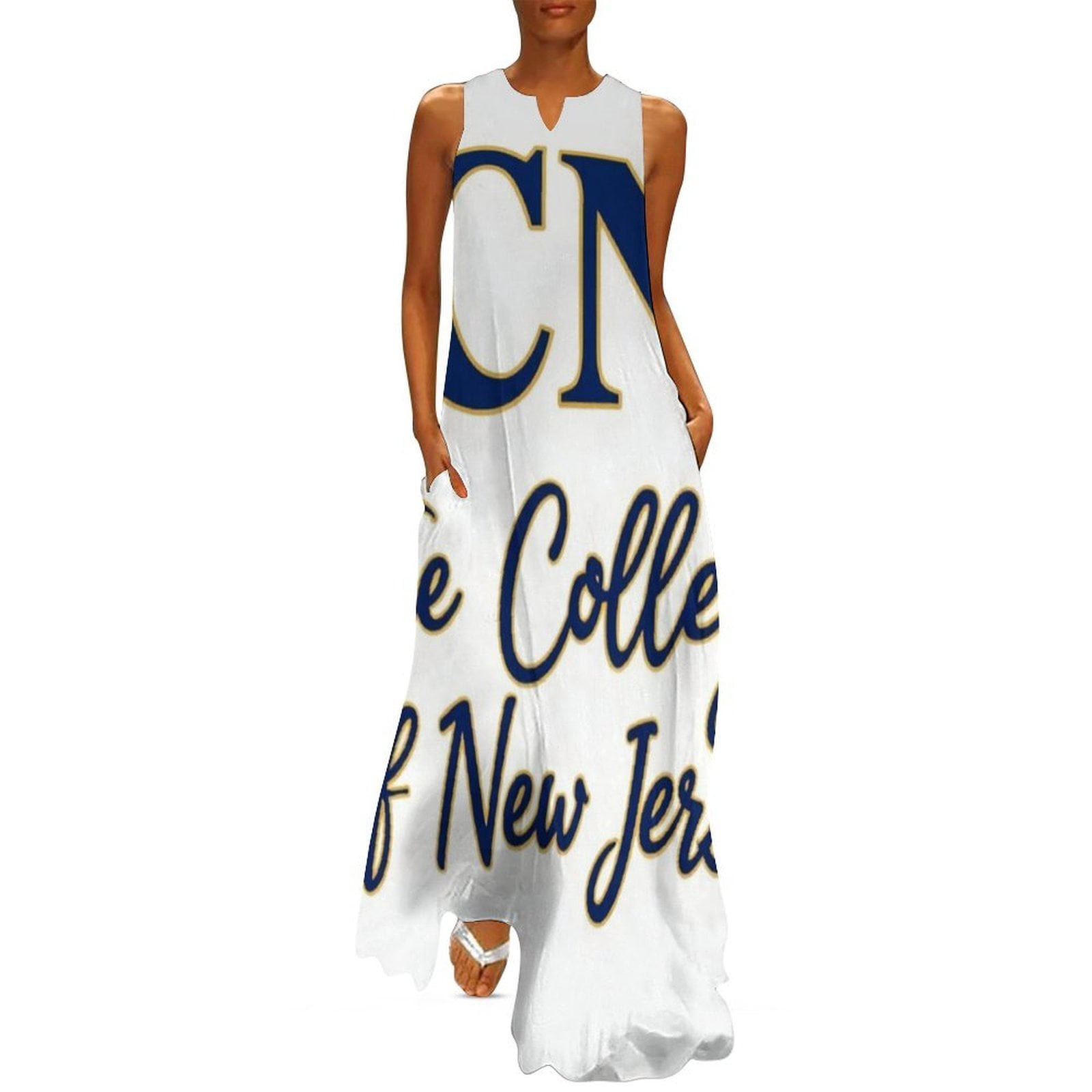 TCNJ The College of NJ Script Logo Long Dress Women's summer dress ...