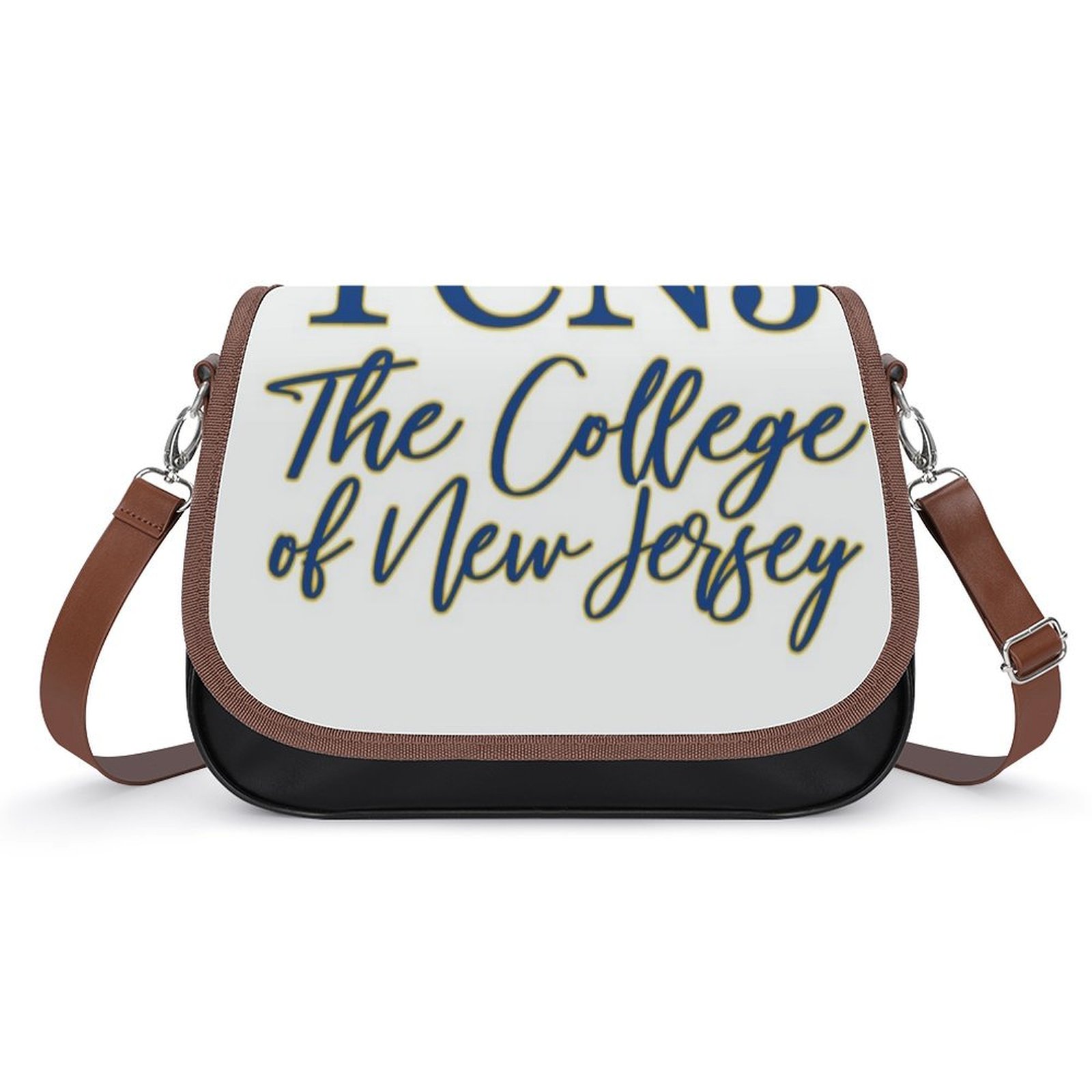 TCNJ The College of NJ Script Logo Pu Leather Shoulder Bag Essential ...