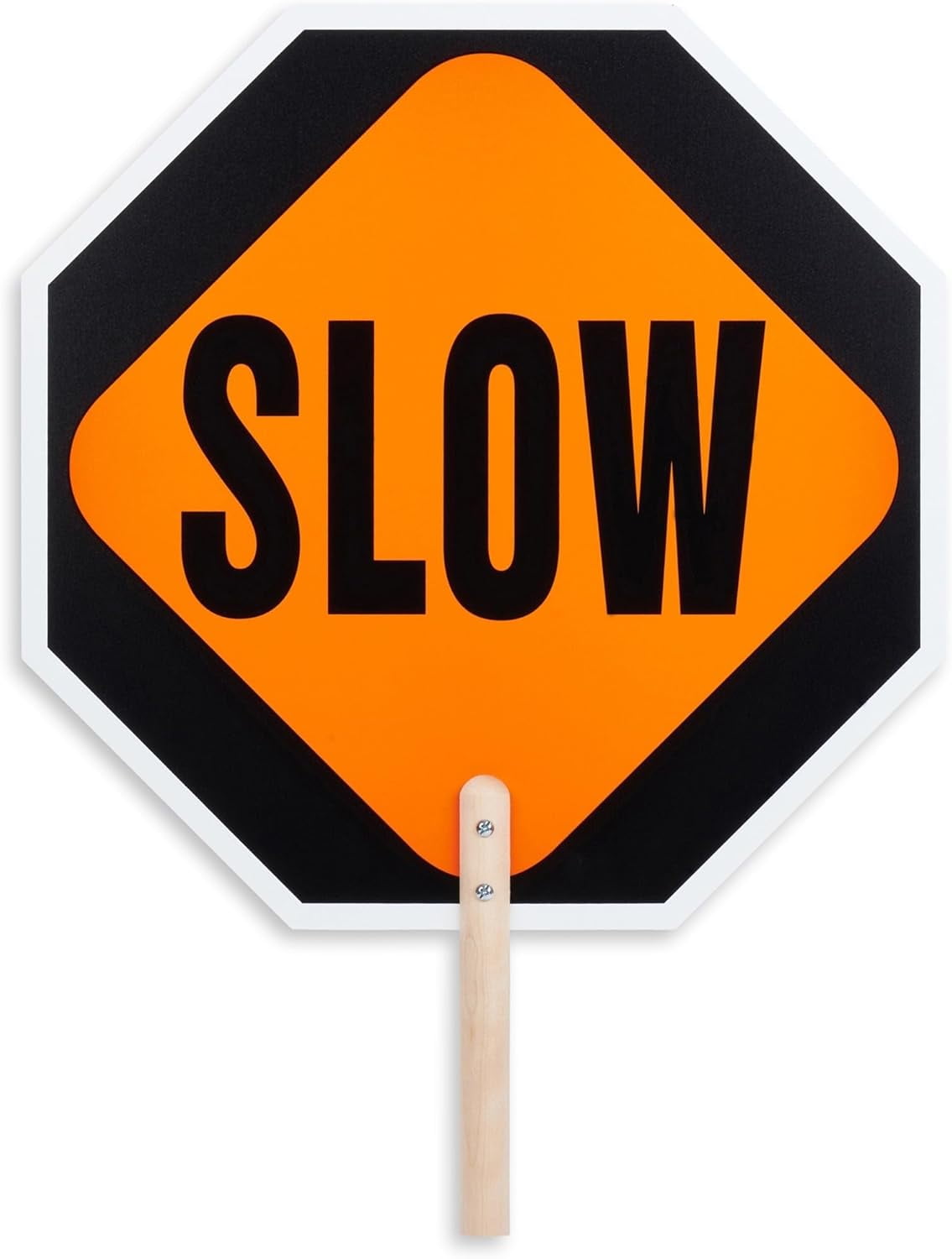 TCO17530 0.2 x 18 in. Stop & Slow 2-Sided Handheld Sign - Walmart.com