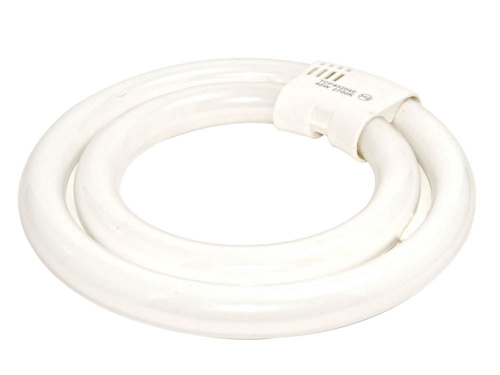 TCP Brand 40W Compact Fluorescent Circular Light, Warm White Double-T6 ...