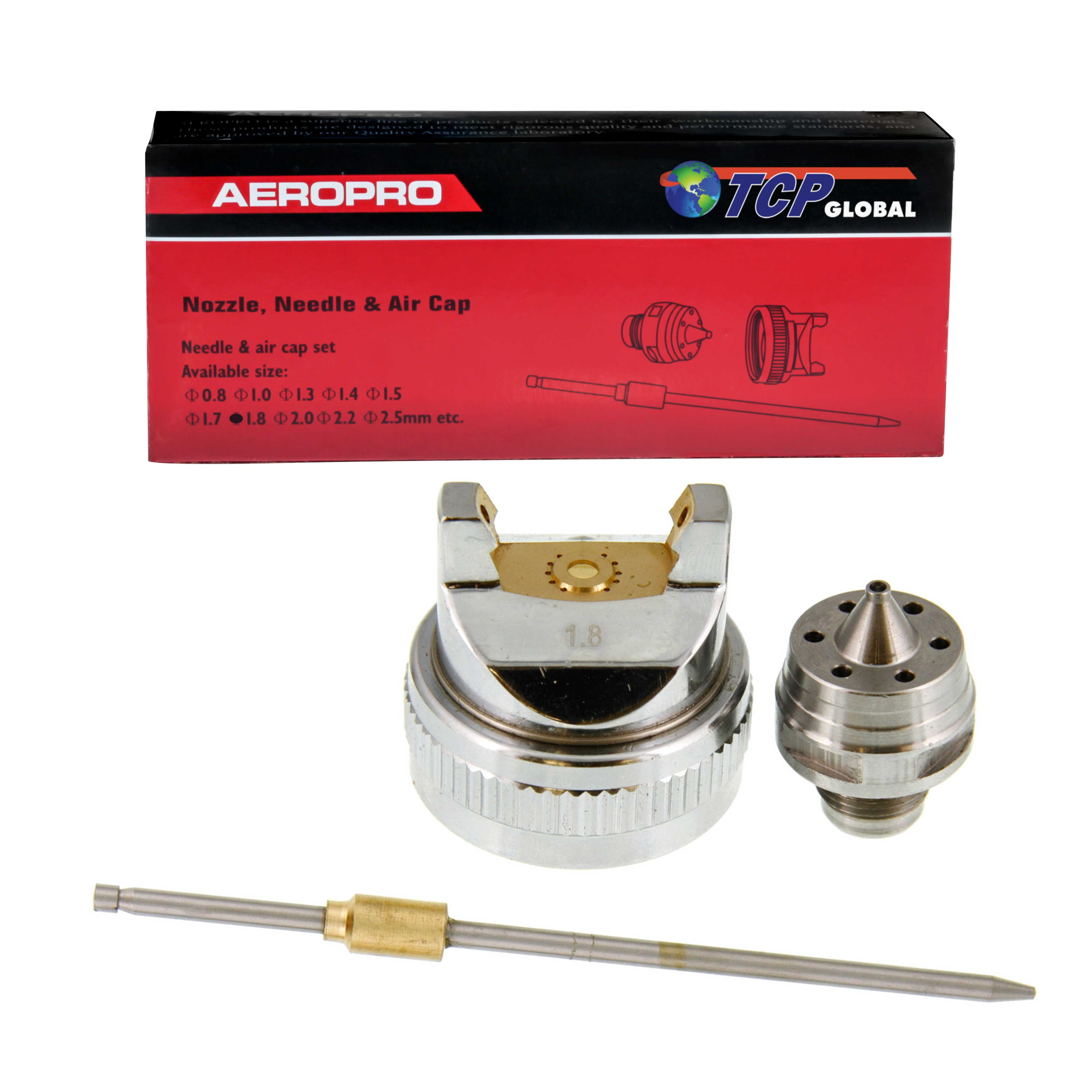 TCP Global 1.8mm Needle,Nozzle, Air Cap Set for The G6600 Series Spray ...