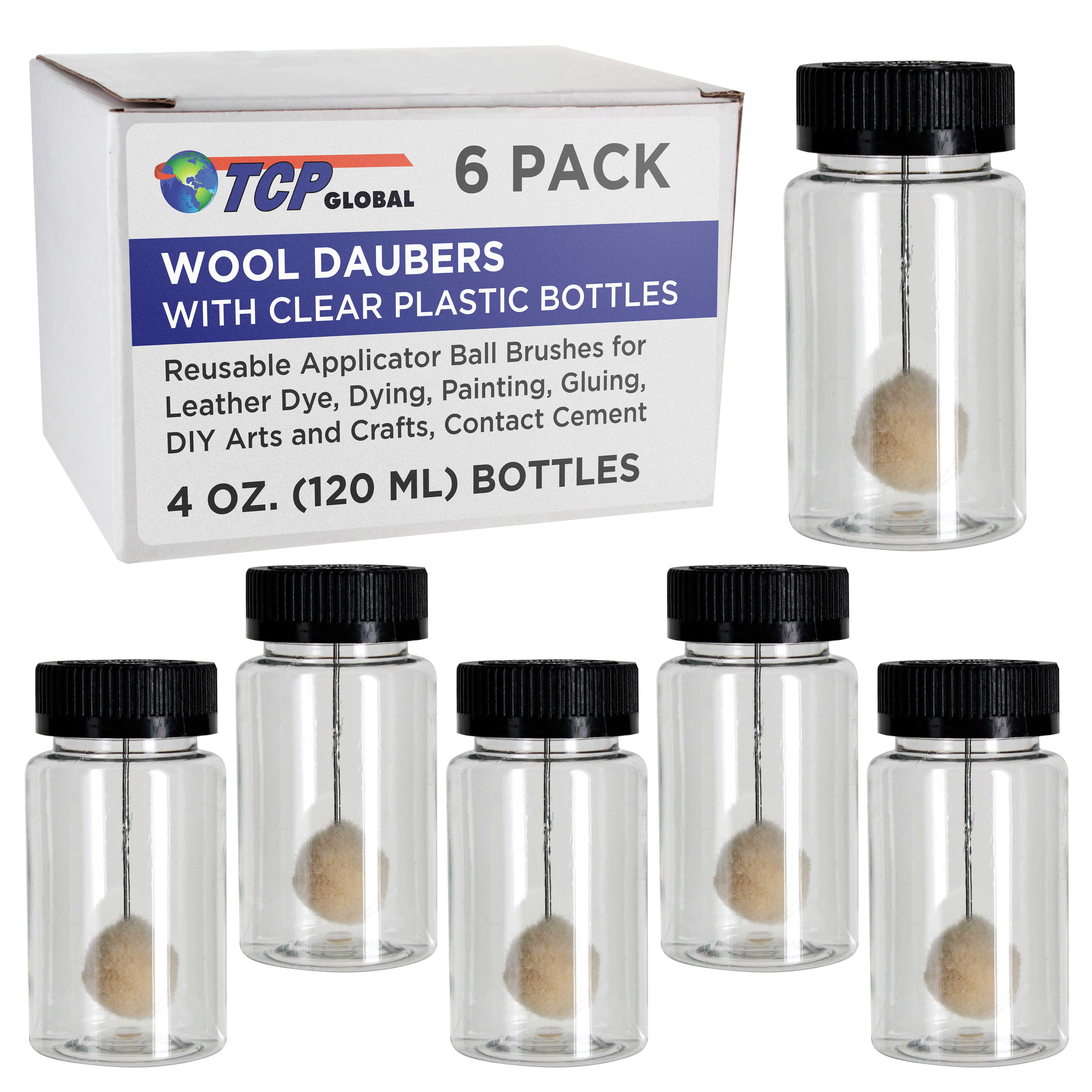 TCP Global, Wool Daubers with Clear Plastic Bottles, 4 oz, 6-pack ...
