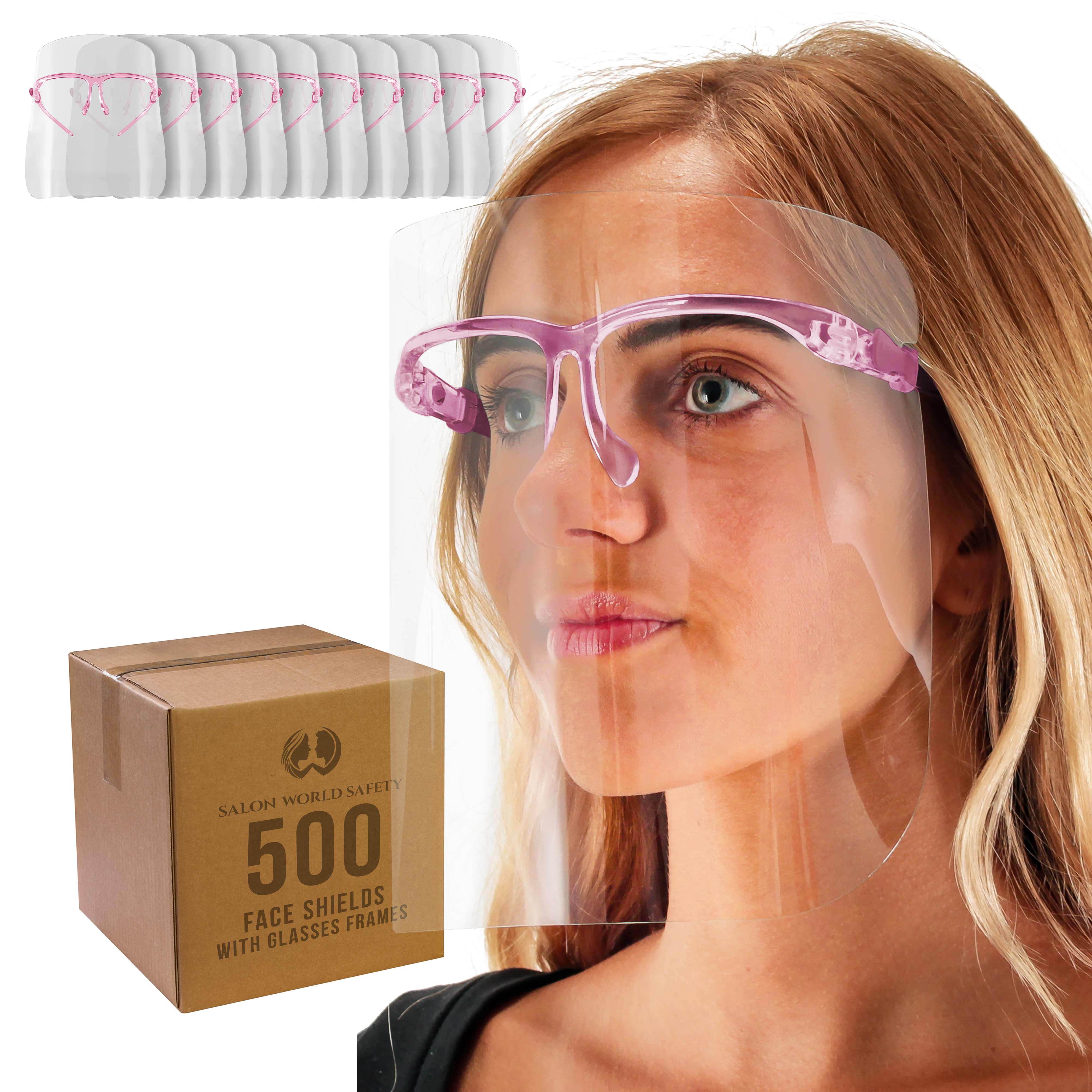 TCP Global Salon World Safety Face Shields with Pink Glasses Frames ...