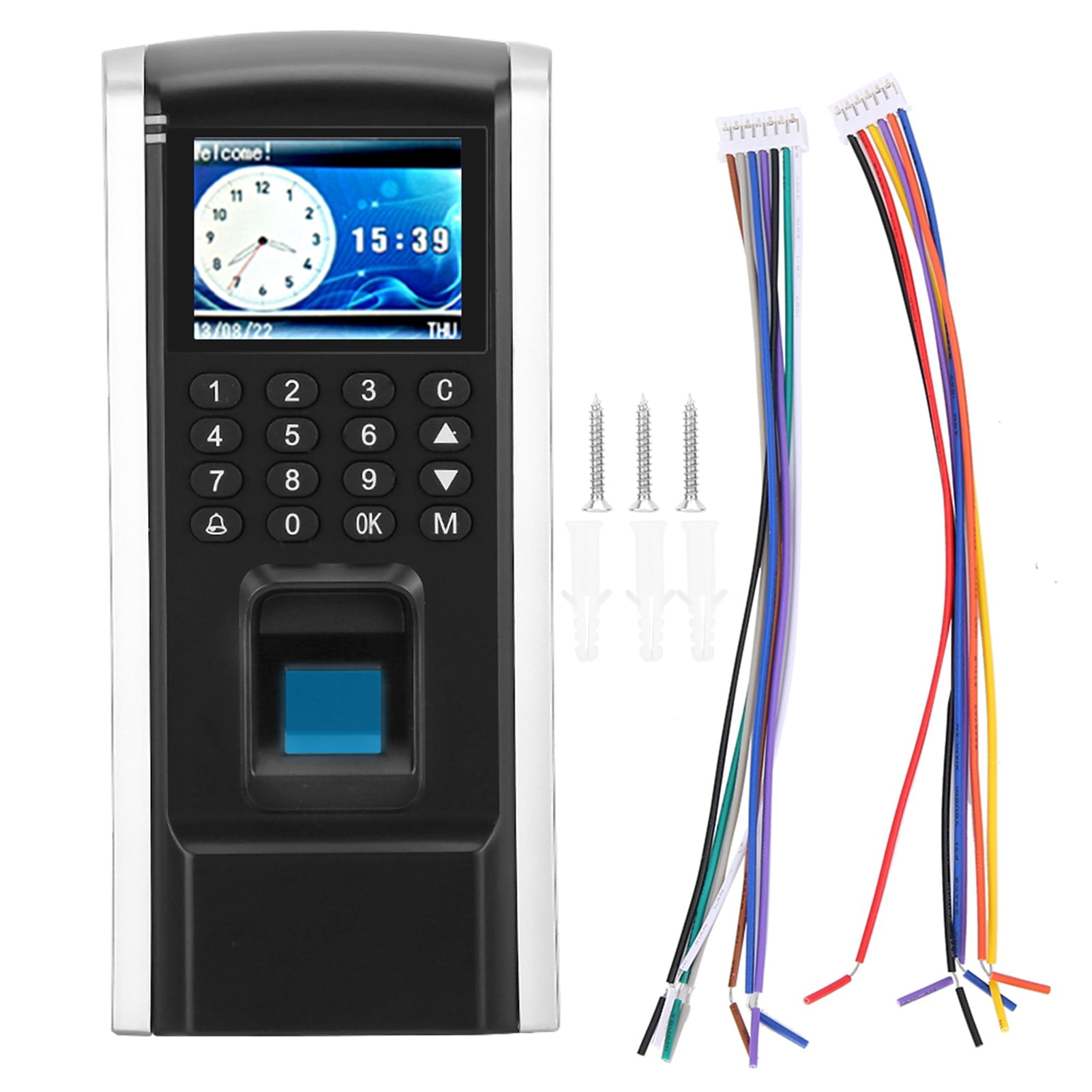 TCP IP LCD Fingerprint Password 125Khz RFID Card Reader Access Control System for Wiegand26 ...