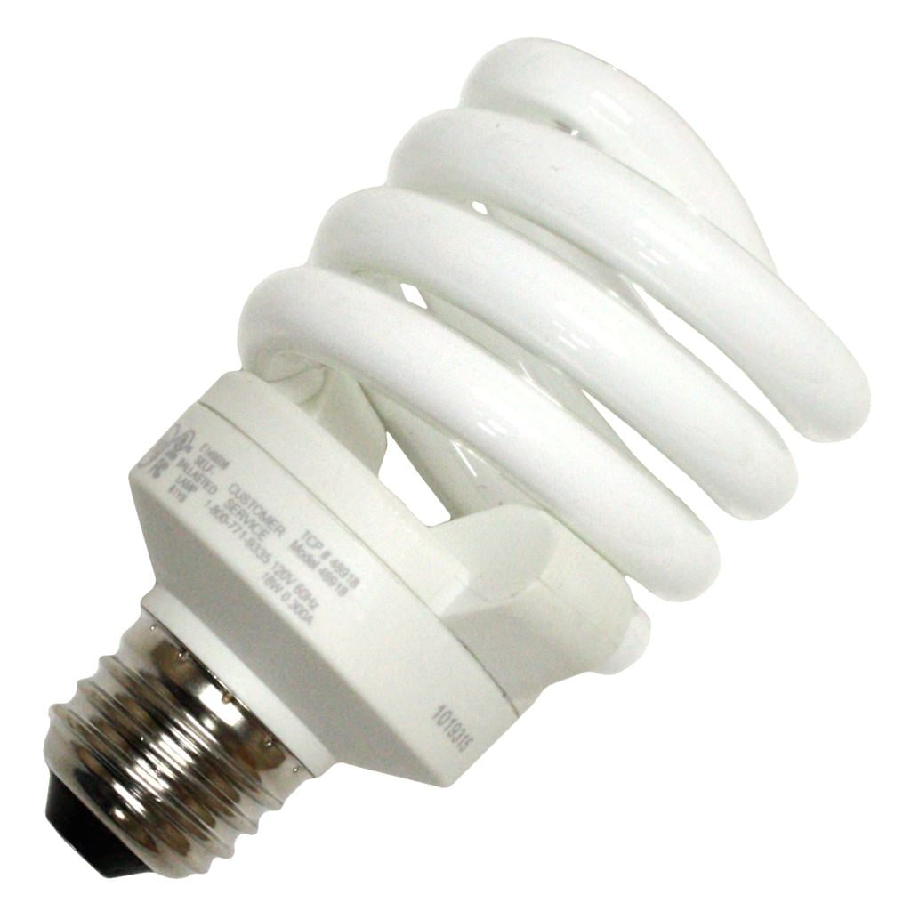 TCP PROSERIES FULL SPRINGLAMP SPIRAL COMPACT FLUORESCENT LAMP T3, 18 ...