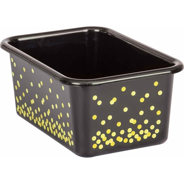 Black Confetti Small Plastic Storage Bin - Walmart Business Supplies