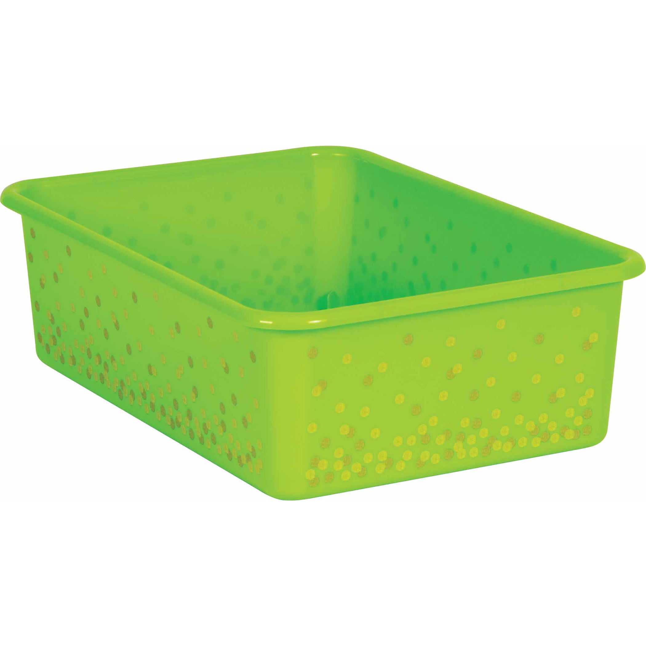 Lime Confetti Large Plastic Bin - Walmart.com