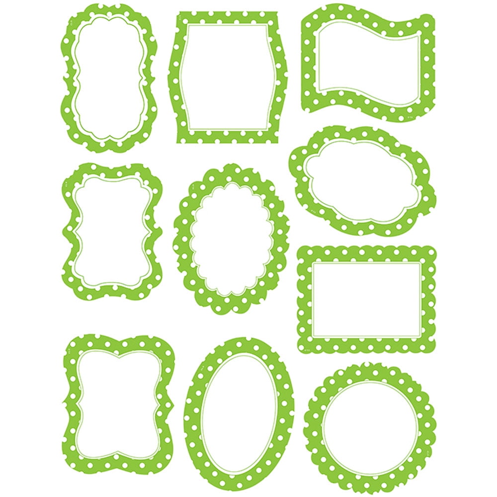 TCR4475 - Lime Polka Dots Frames Accents by Teacher Created Resources ...