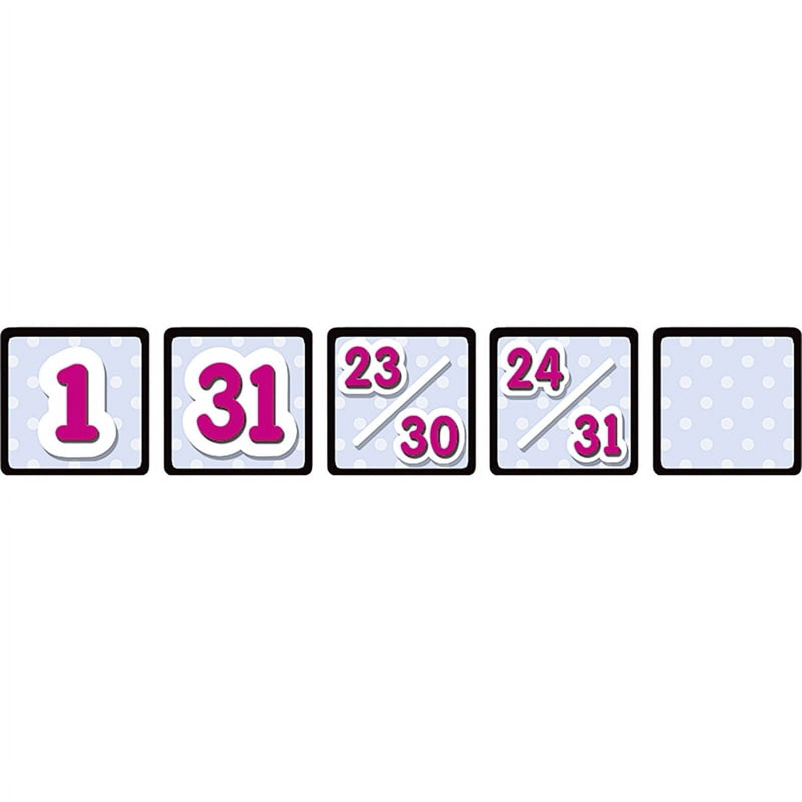 TCR4584 - Black Polka Dots Calendar Day Mini Packs by Teacher Created ...