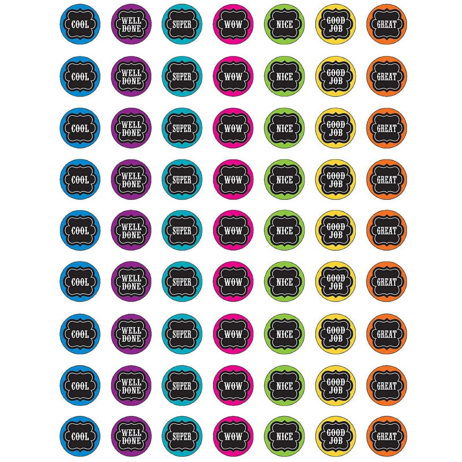 TCR5626 - Chalkboard Brights Mini Stickers by Teacher Created Resources ...