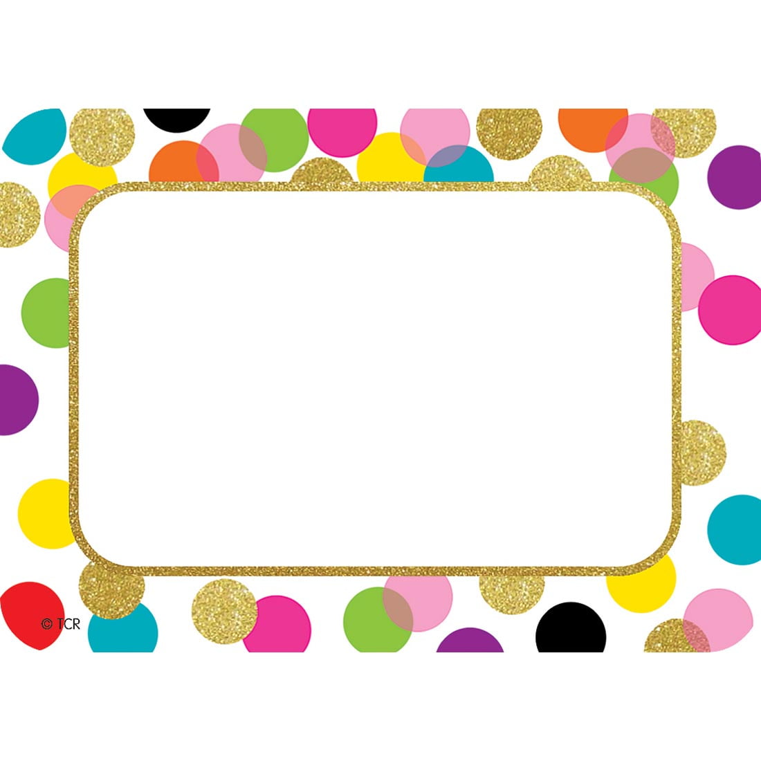 Confetti Name Tags/Labels by Teacher Created Resources - Walmart.com