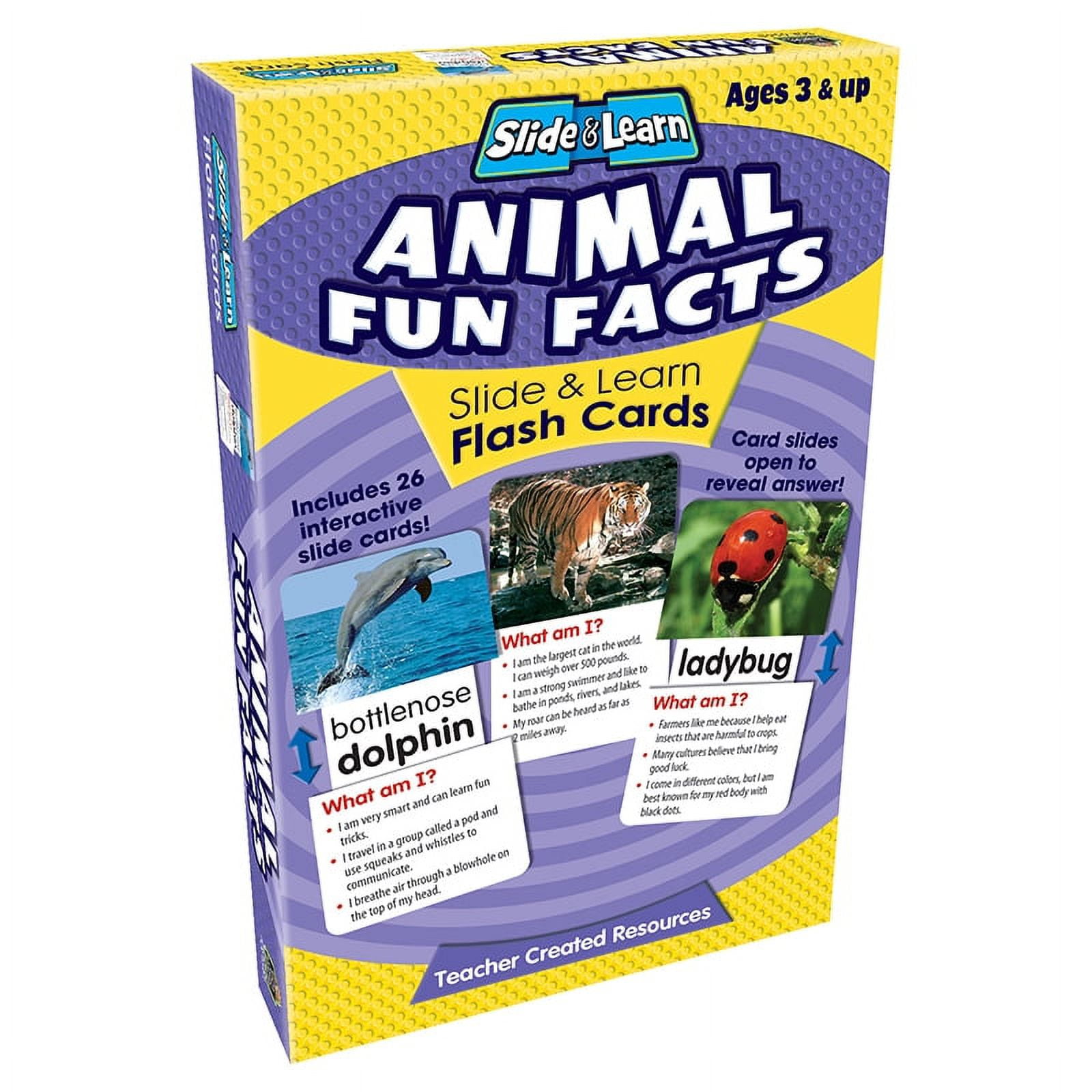 TCR6563 - Animal Fun Facts Slide & Learn Flash Cards by Teacher Created ...