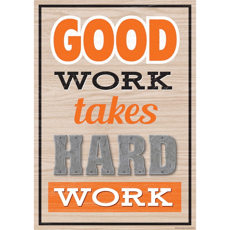 TCR7435 - Good Work Takes Hard Work Positive Poster by Teacher Created ...