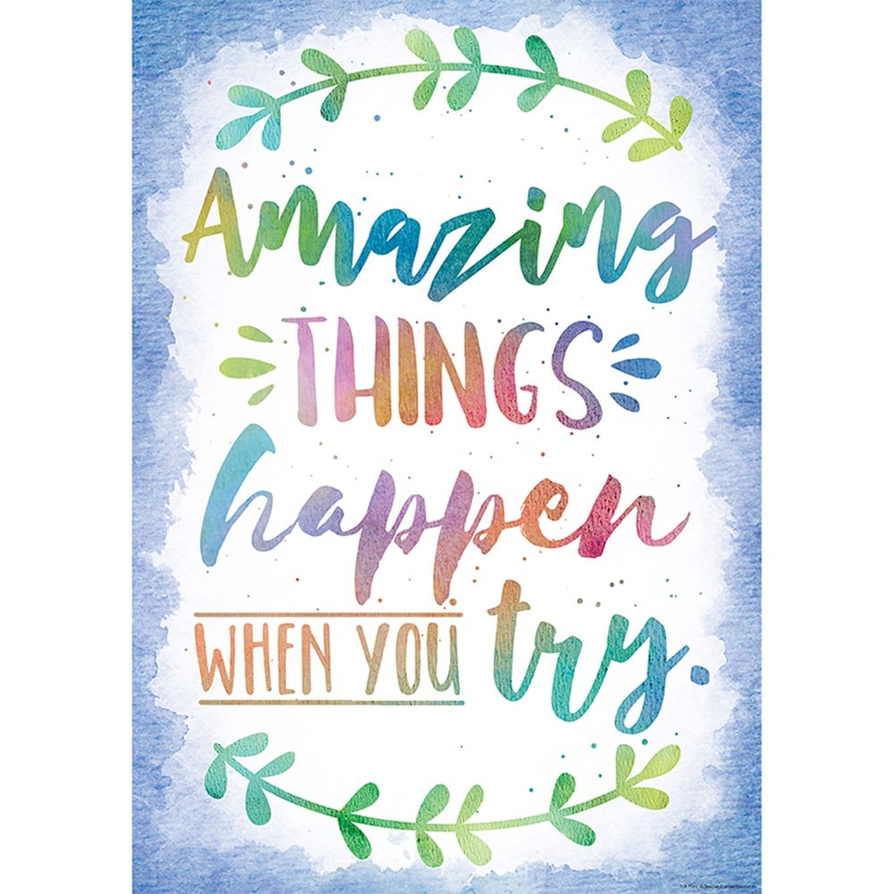 Amazing Things Happen When You Try Positive Poster Tcr7559 Walmart