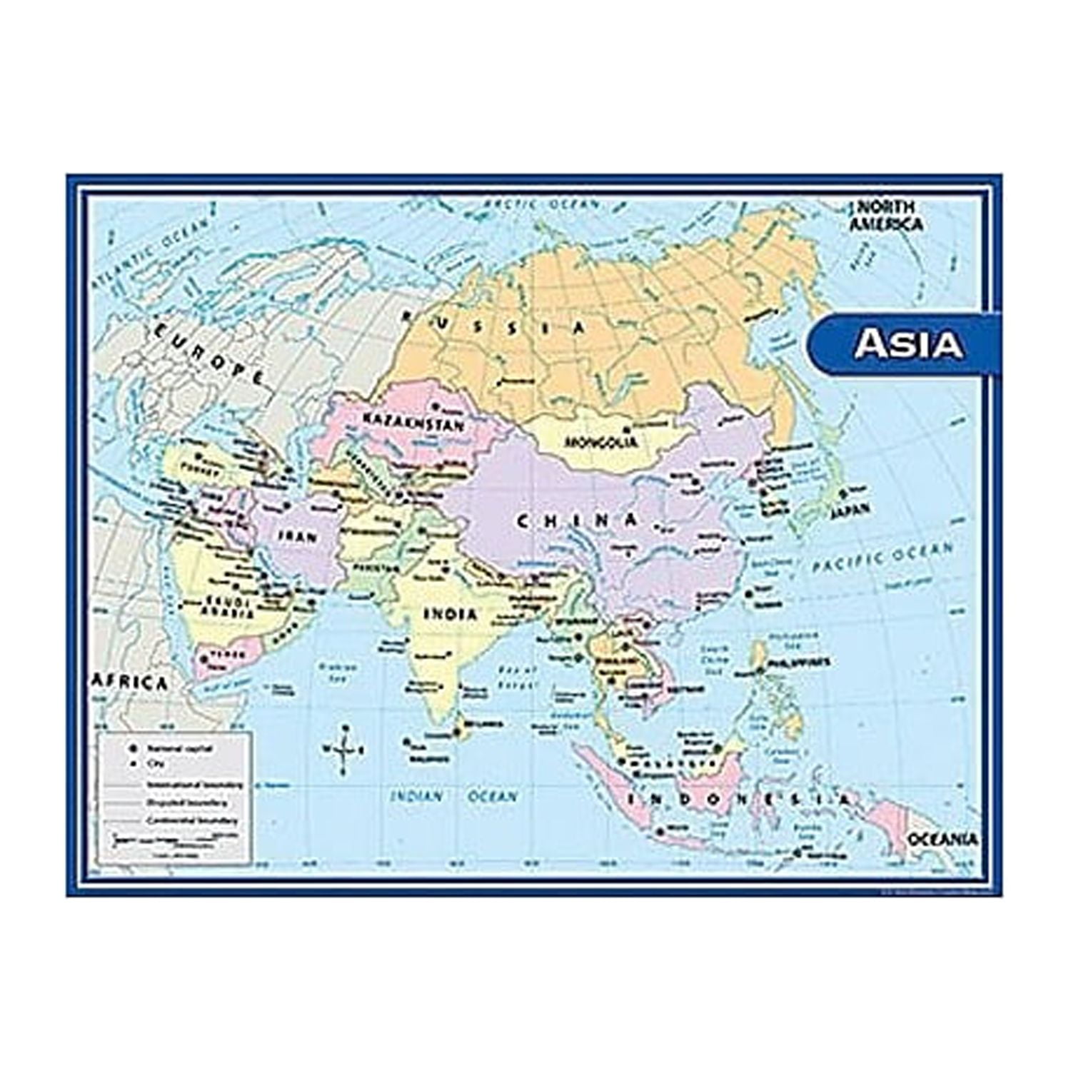 TCR7652 - Asia Map Chart by Teacher Created Resources - Walmart.com