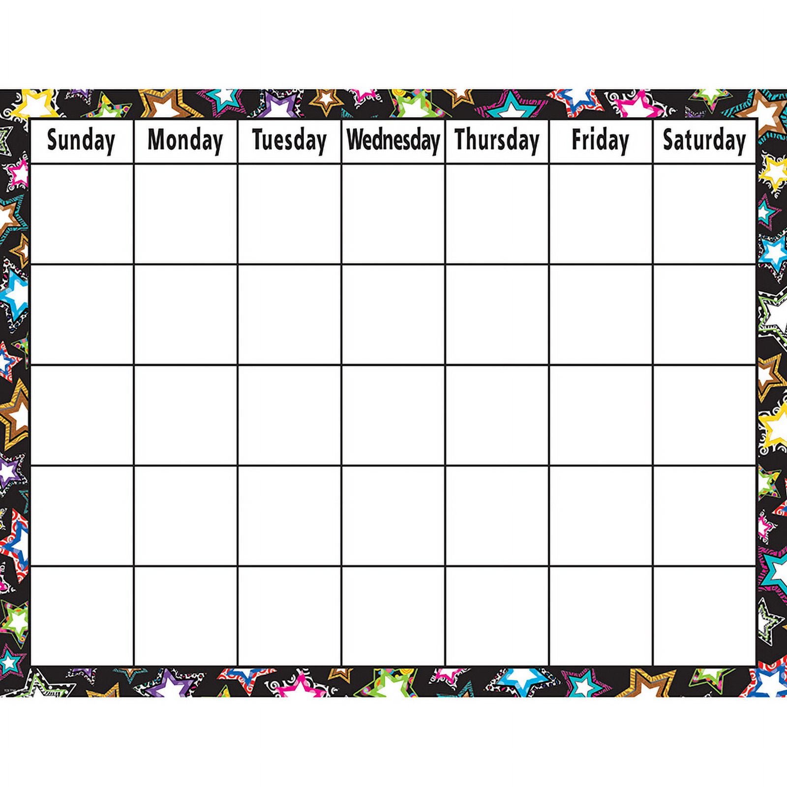 TCR7748 - Fancy Stars Calendar Chart by Teacher Created Resources ...