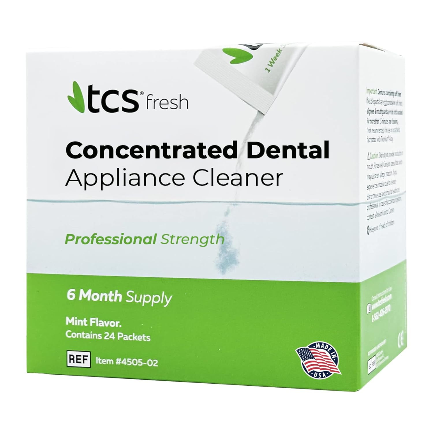 TCS Fresh Dental Appliance Cleaner, 24 Count Professional Strength ...