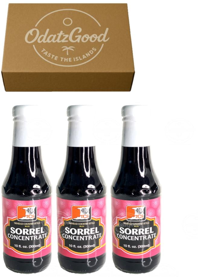 TCS Sorrel Concentrate 10oz (300ml) 3-Pack – Curated & Packaged by ODatzGood - Walmart.com