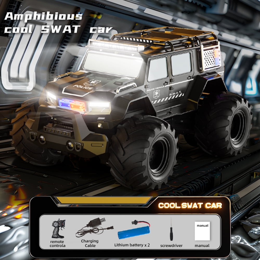 TCS33 Remote Control Cars Toys for Kids, 2.4GHz Amphibious Stunt ...