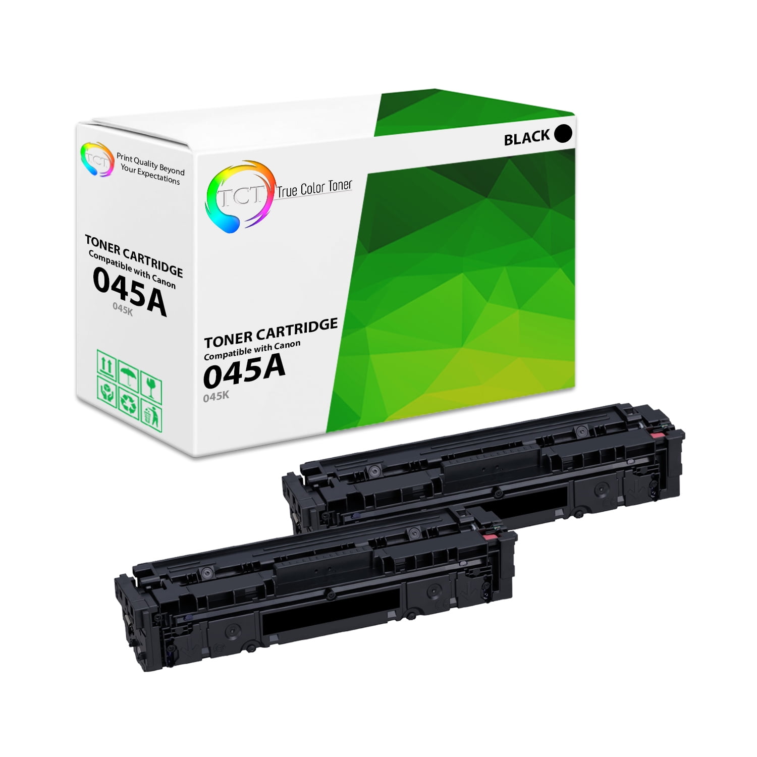 TCT 045A Black Toner Cartridge 2 Pack - Premium Compatible Replacement ...