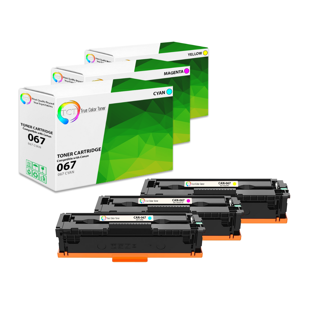TCT 067 Color Toner Cartridge 3 Pack - Premium Compatible Replacement ...