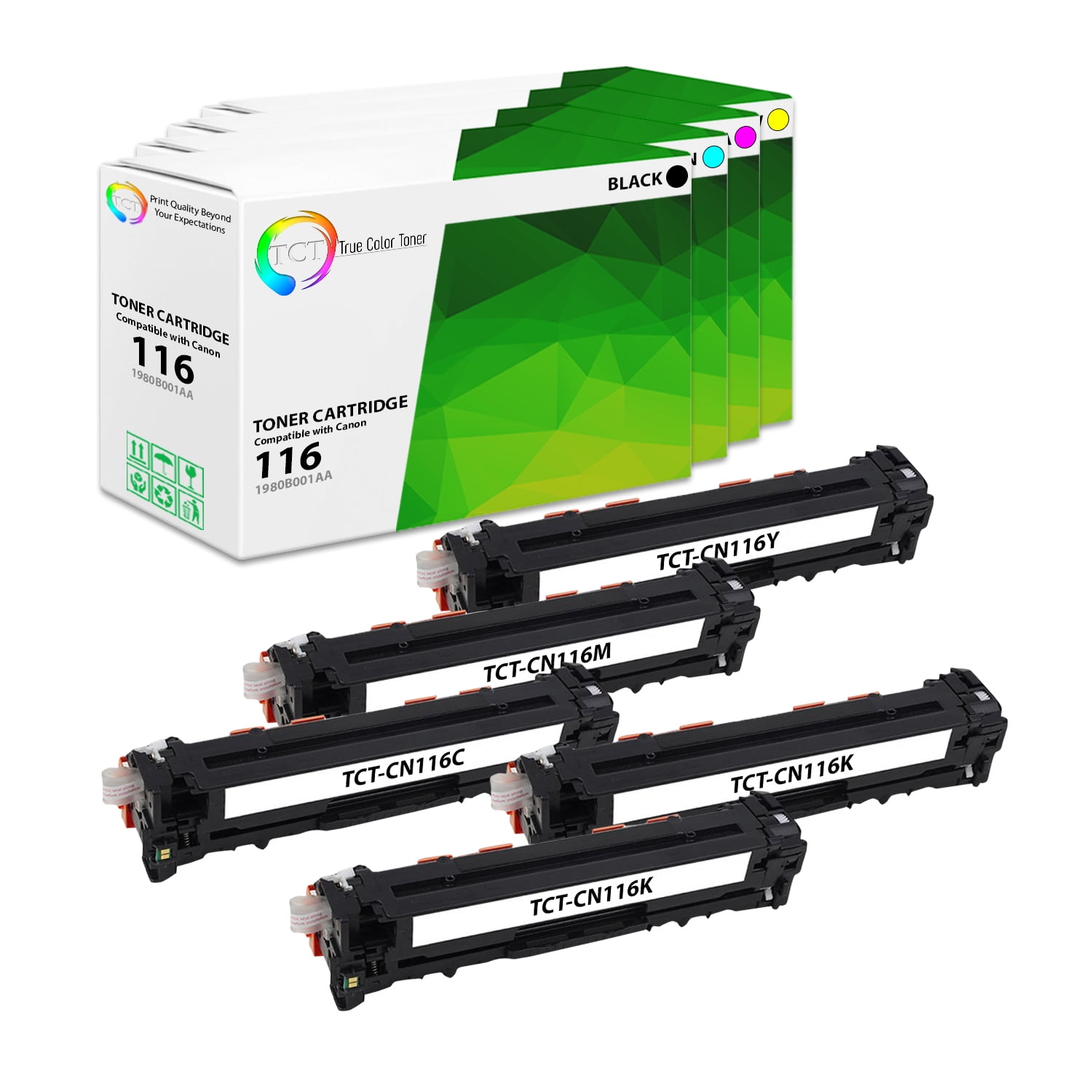 TCT 116 Toner Cartridge 5 Pack - Premium Compatible Replacement for ...